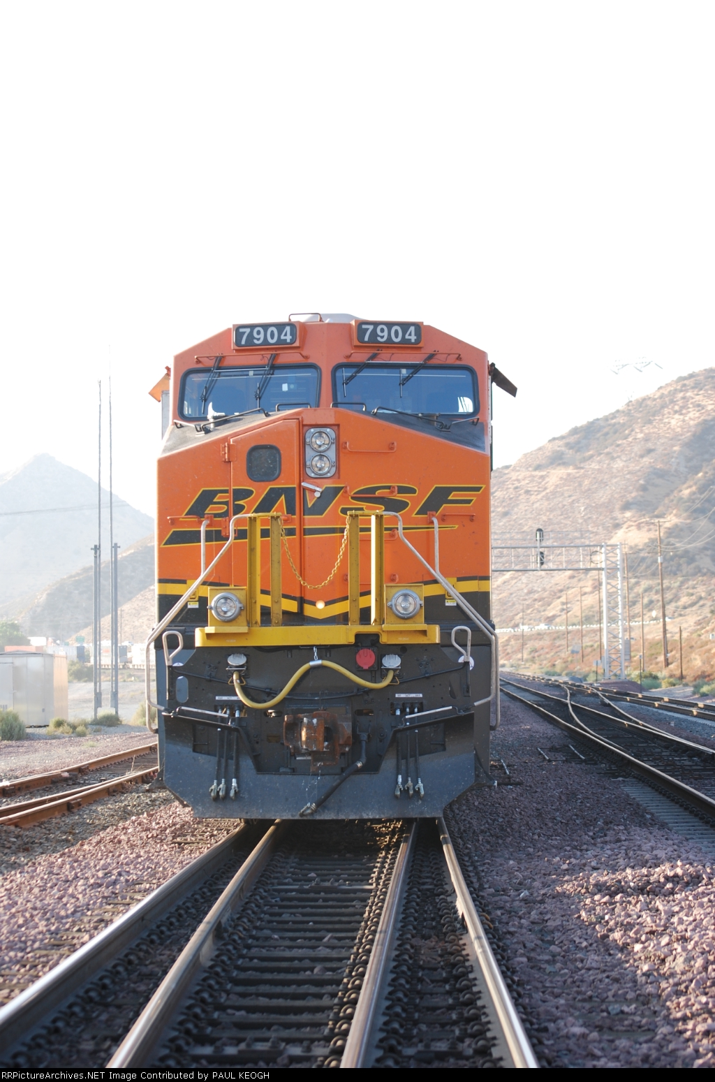 BNSF 7904 up close as she ascends Main # 1 as a rear DPU unit on a eastbound Z entering Sullivan ...